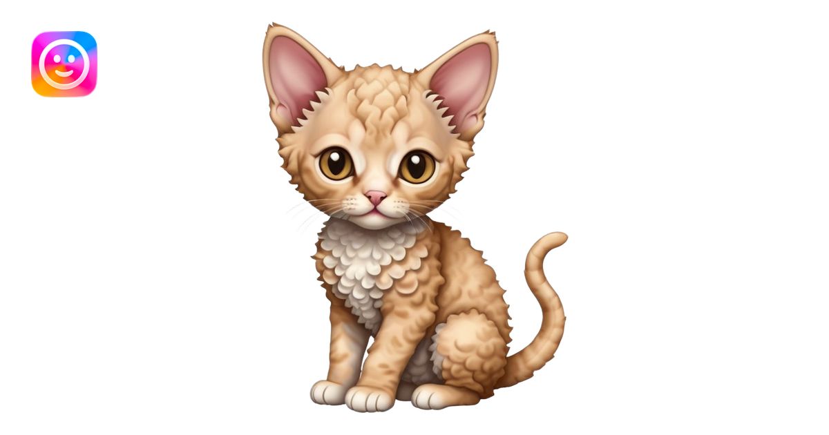 Devon Rex kitten emoji | AI Emoji Generator