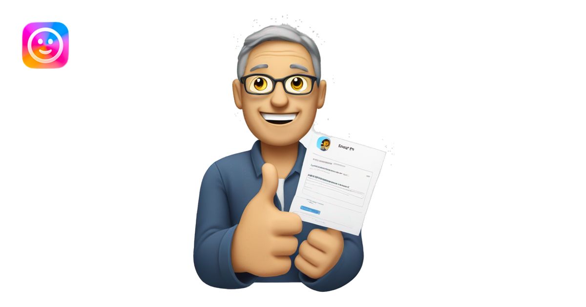 A middle-aged person holding a feedback form featuring a happy face ...
