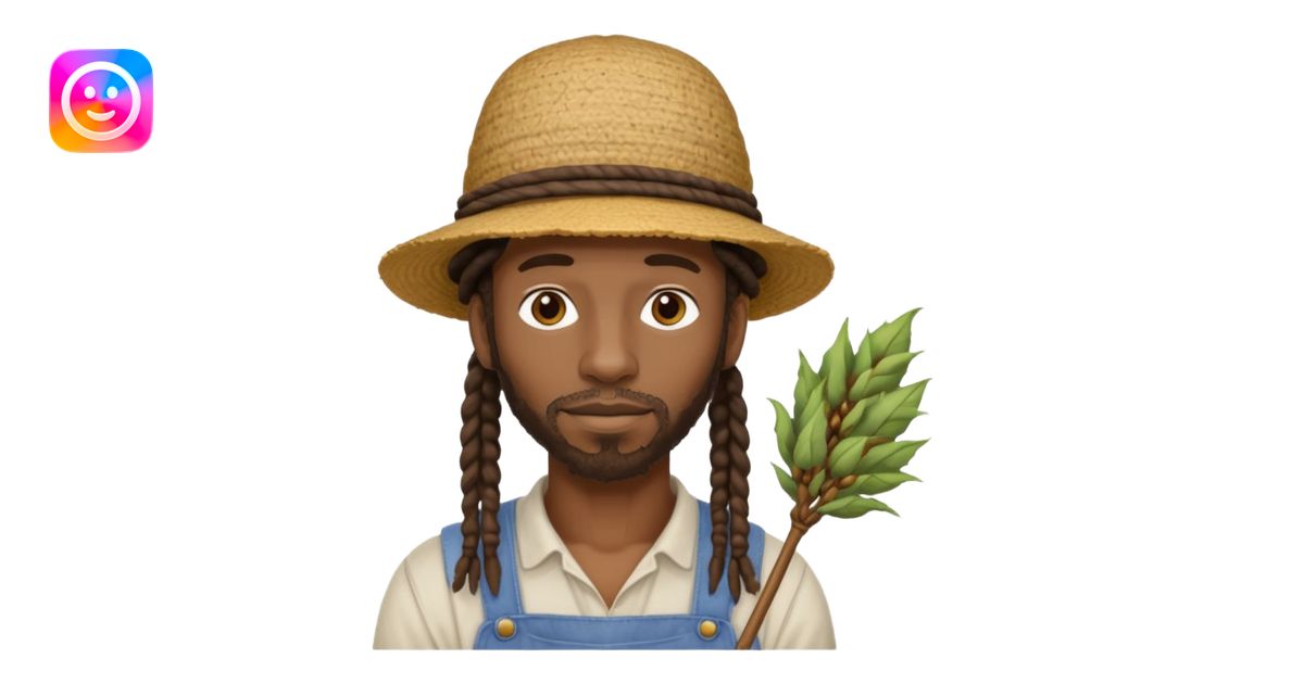 black cotton picker guy with dreadds emoji | AI Emoji Generator