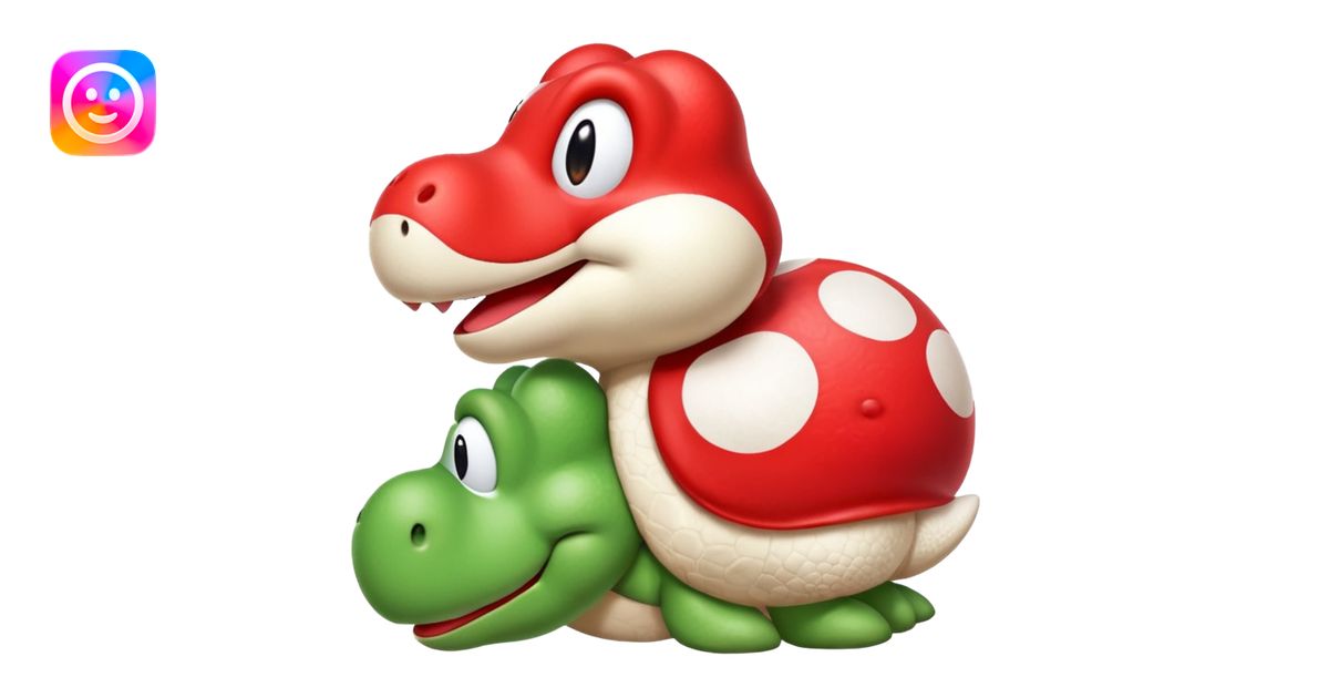yoshi vers cute plus mignon comme la troisième image mais avec un coco ...