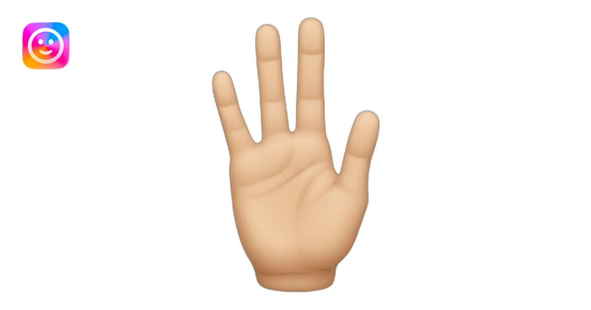 Hand with 3 fingers emoji | AI Emoji Generator
