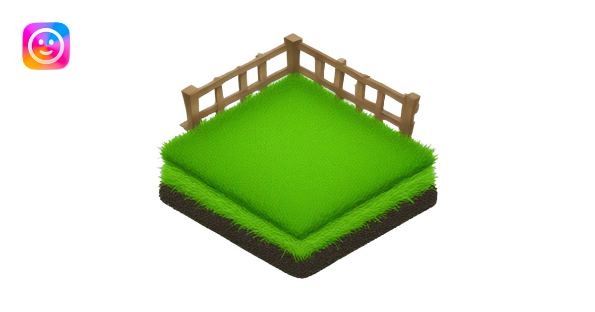 compact lawn icon with a foot over green lawn patch emoji | AI Emoji ...