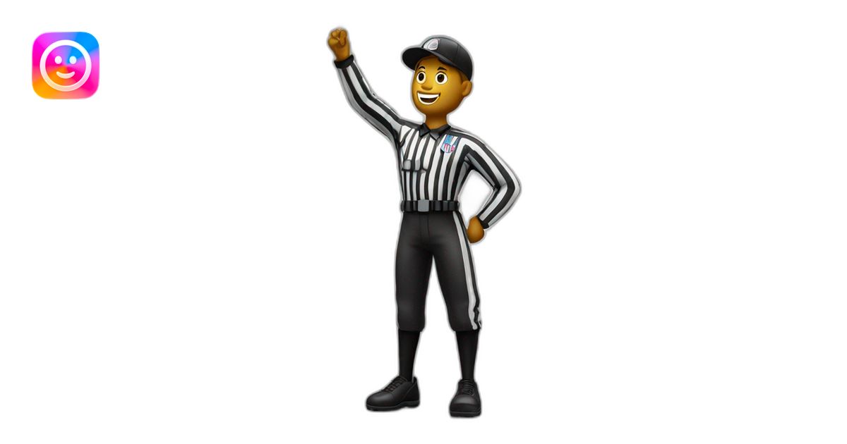 american football referee throws penalty flag emoji | AI Emoji Generator