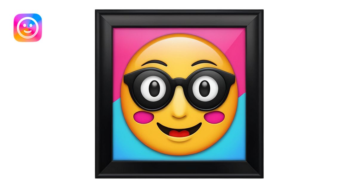 cool art in frame emoji | AI Emoji Generator