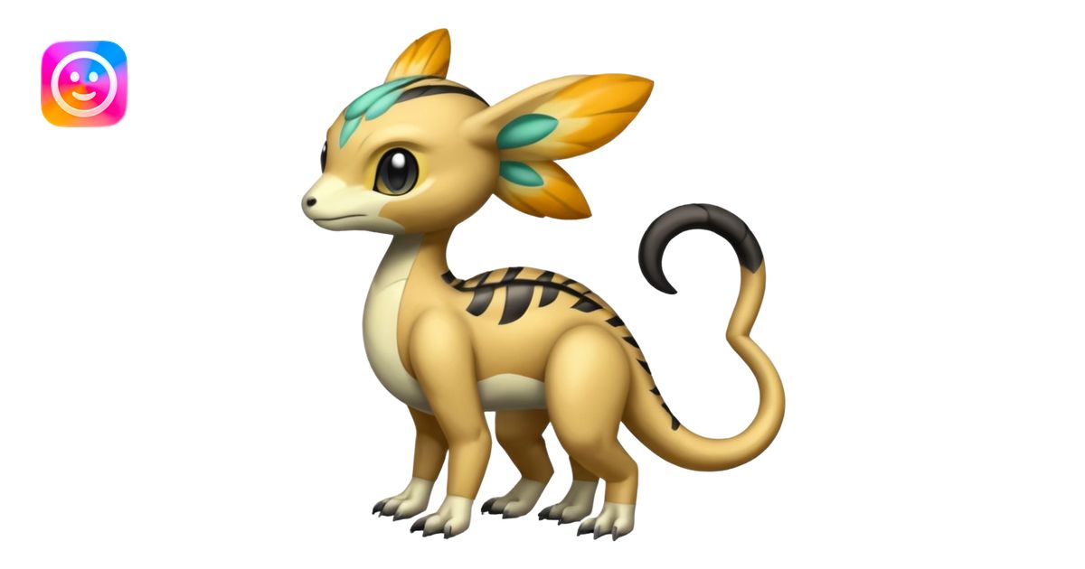 Meloetta-Agumon-Trico-Pokémon-Fakémon-fusion-hybrid-creature emoji | AI ...