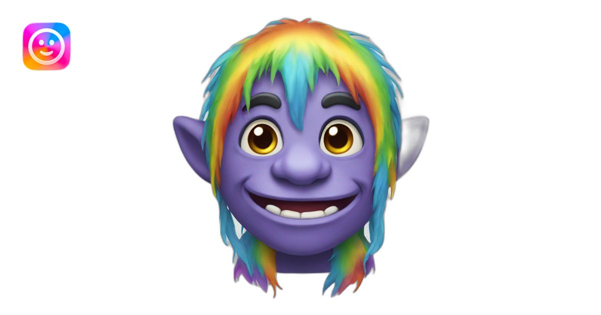 rainbow troll emoji | AI Emoji Generator