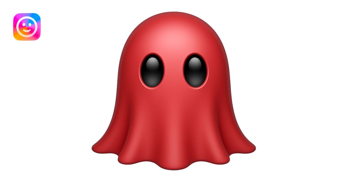 Red ghost emoji | AI Emoji Generator