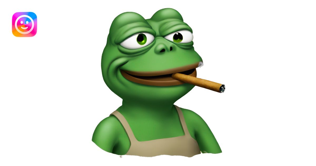 pepe frog smoking emoji | AI Emoji Generator