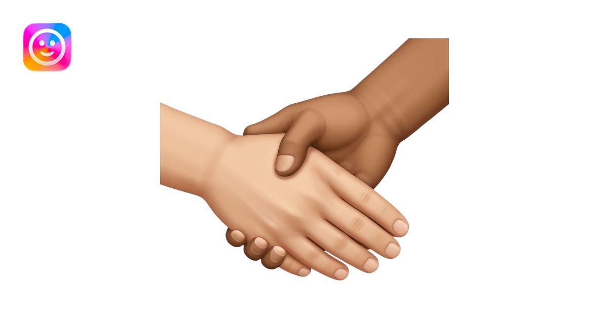 It's a handshake, but only hands emoji | AI Emoji Generator