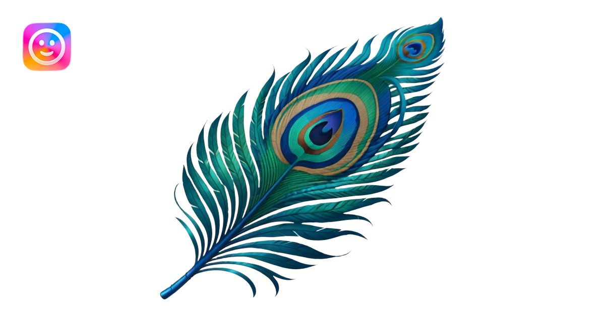 Peacock feather emoji | AI Emoji Generator