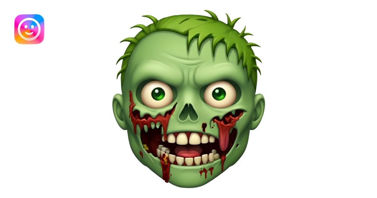 Me faça um emoji de zumbi com a boca rasgada emoji | AI Emoji Generator