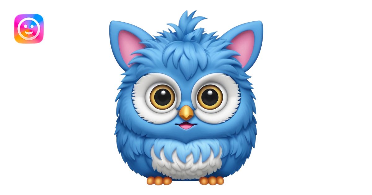 Furby blue emoji | AI Emoji Generator
