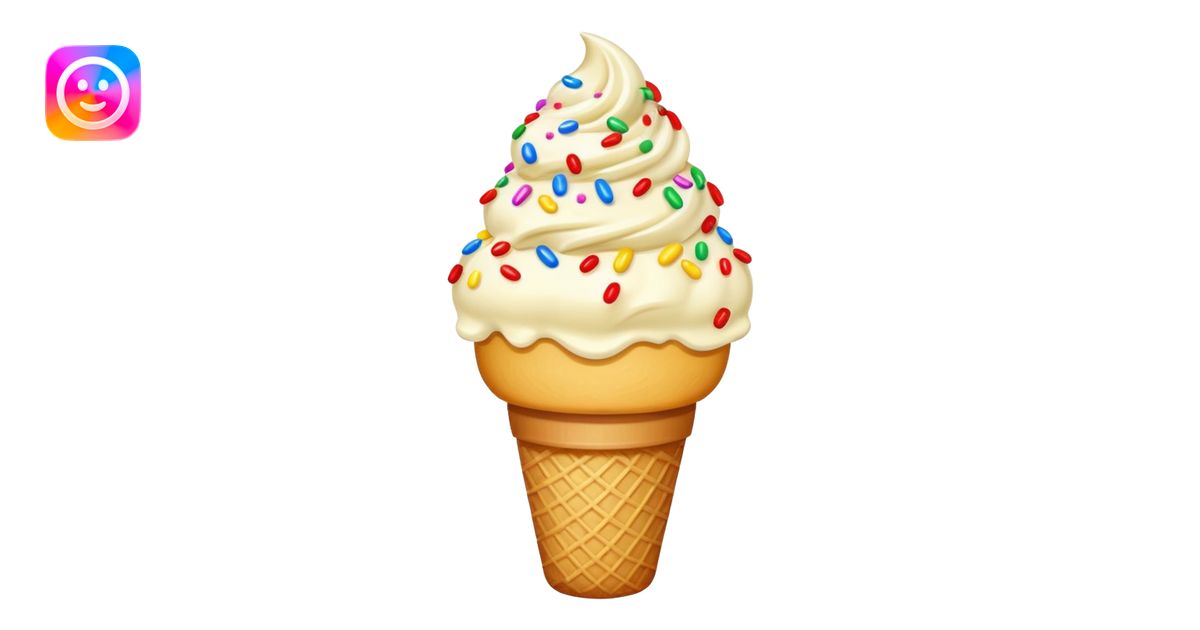 ice cream with sprinkles emoji | AI Emoji Generator