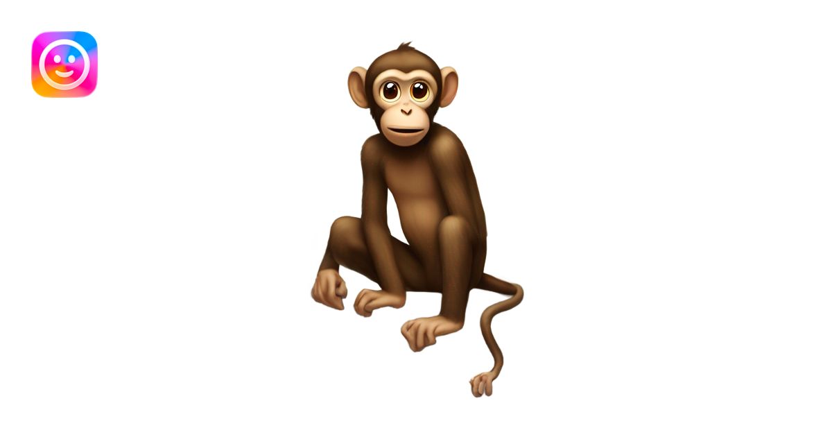 Monkey at the bottom of stairs emoji | AI Emoji Generator