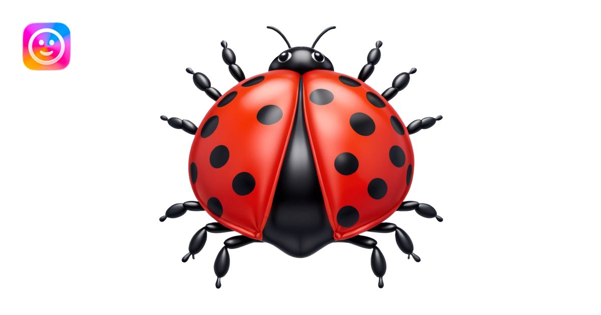 jeff koons style inflatable ladybug art emoji | AI Emoji Generator
