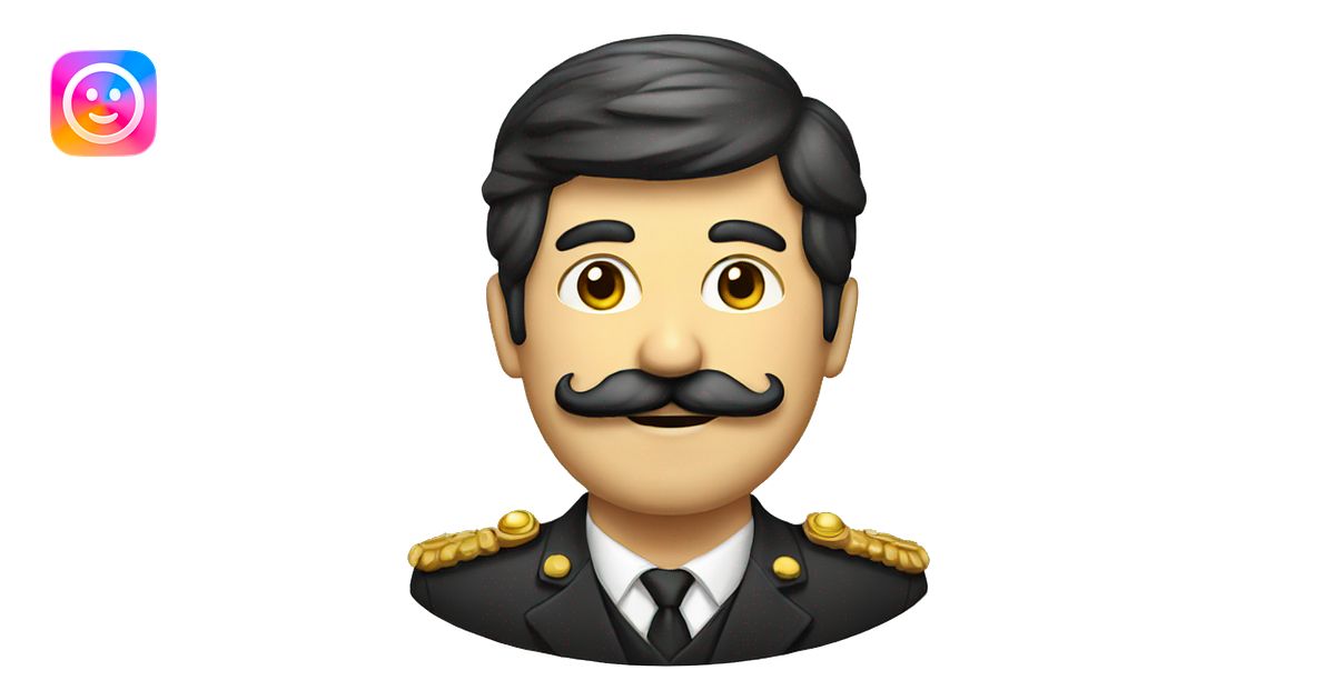 leader man with moustache emoji | AI Emoji Generator