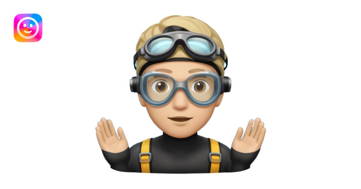Underwater man face emoji | AI Emoji Generator