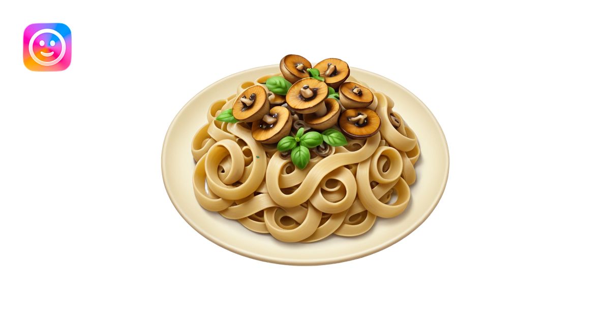 mushroom pasta emoji | AI Emoji Generator