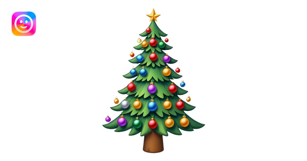 Unique Christmas tree emoji | AI Emoji Generator