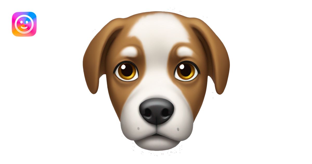 Dog wearing huddle emoji | AI Emoji Generator