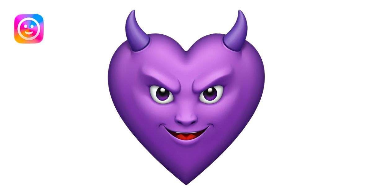 devil solitaire heart purple emoji | AI Emoji Generator