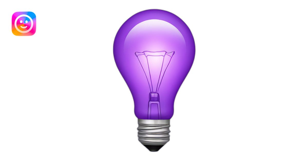 purple light bulb emoji | AI Emoji Generator