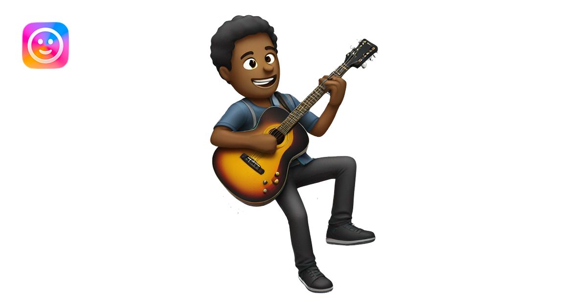 Musician playing guitar emoji | AI Emoji Generator
