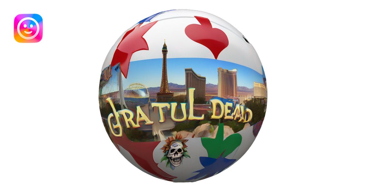 las vegas sphere with Grateful dead symbol emoji | AI Emoji Generator