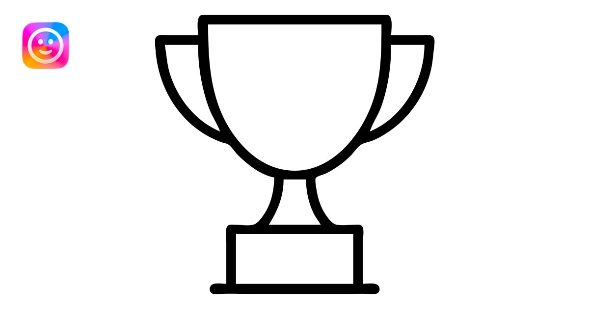 trophy icon, geometric shapes, clear silhouette icon | AI Emoji Generator
