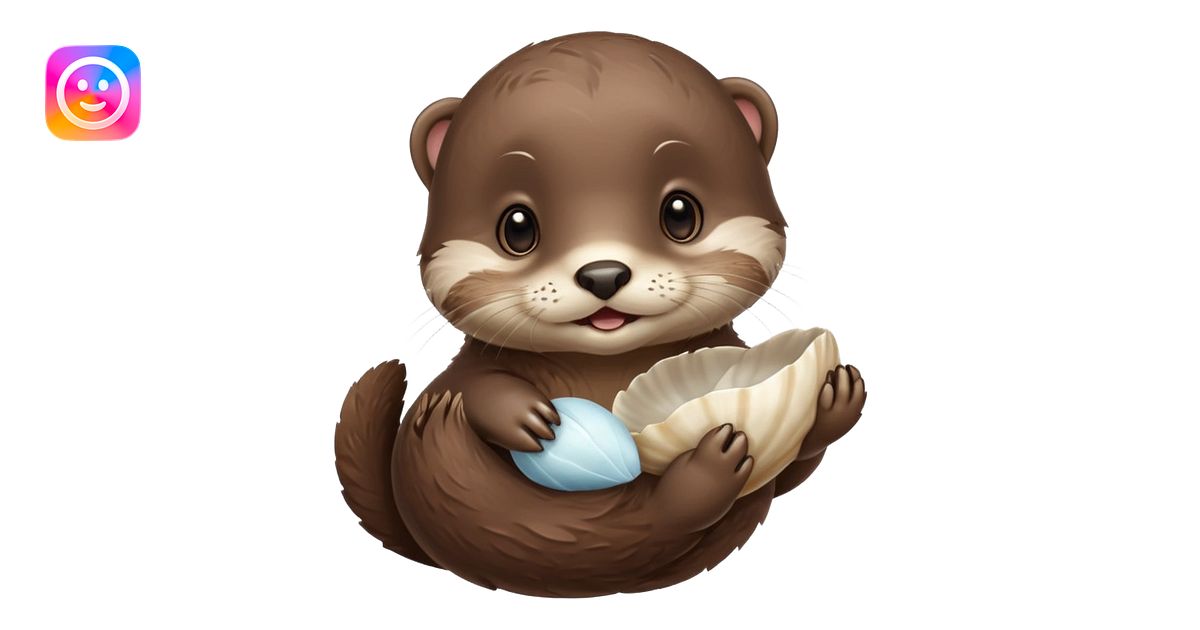 baby otter hold a shell emoji | AI Emoji Generator