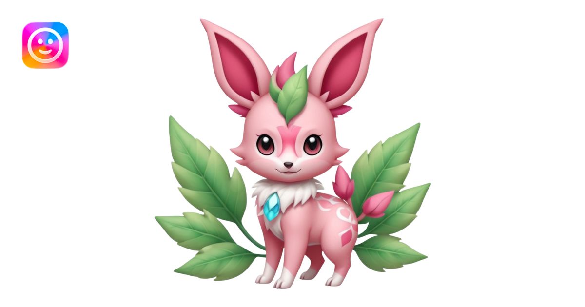 Rosy floral romantic cute kawaii pastel Ivy-Scizor-Sylveon-Leafeon ...