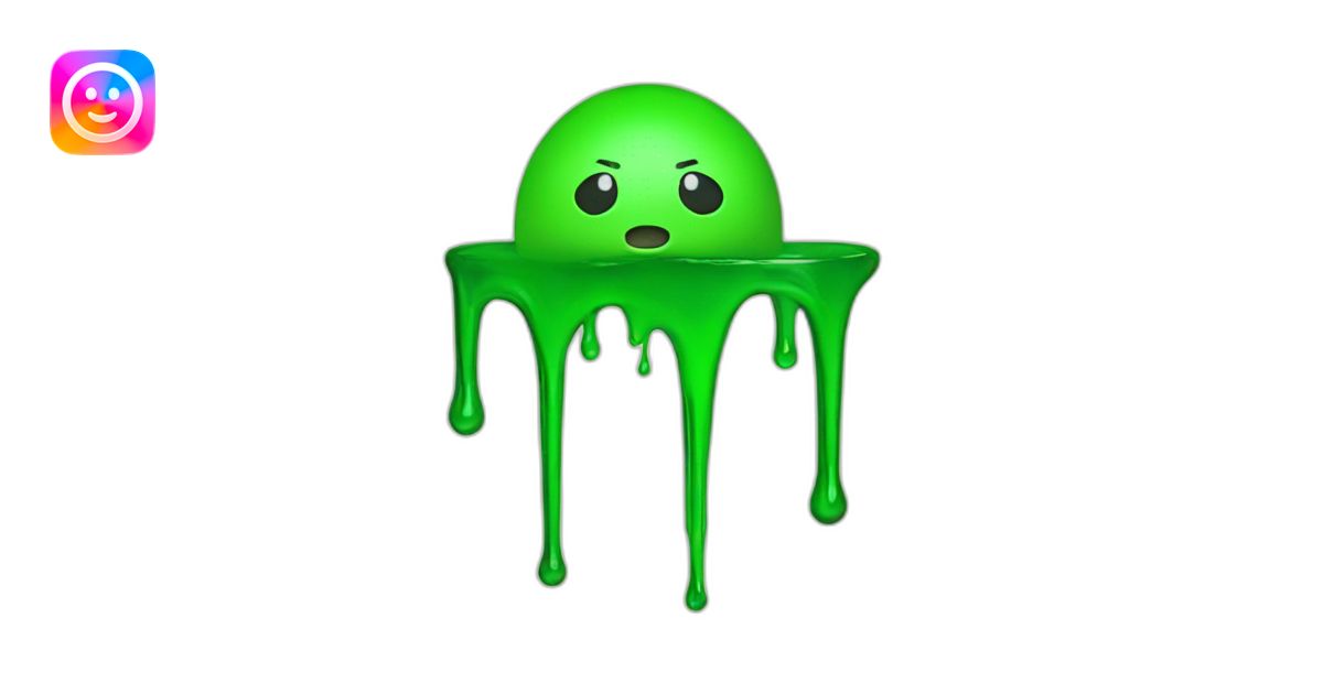 Slime dripping off anl green check mark emoji | AI Emoji Generator