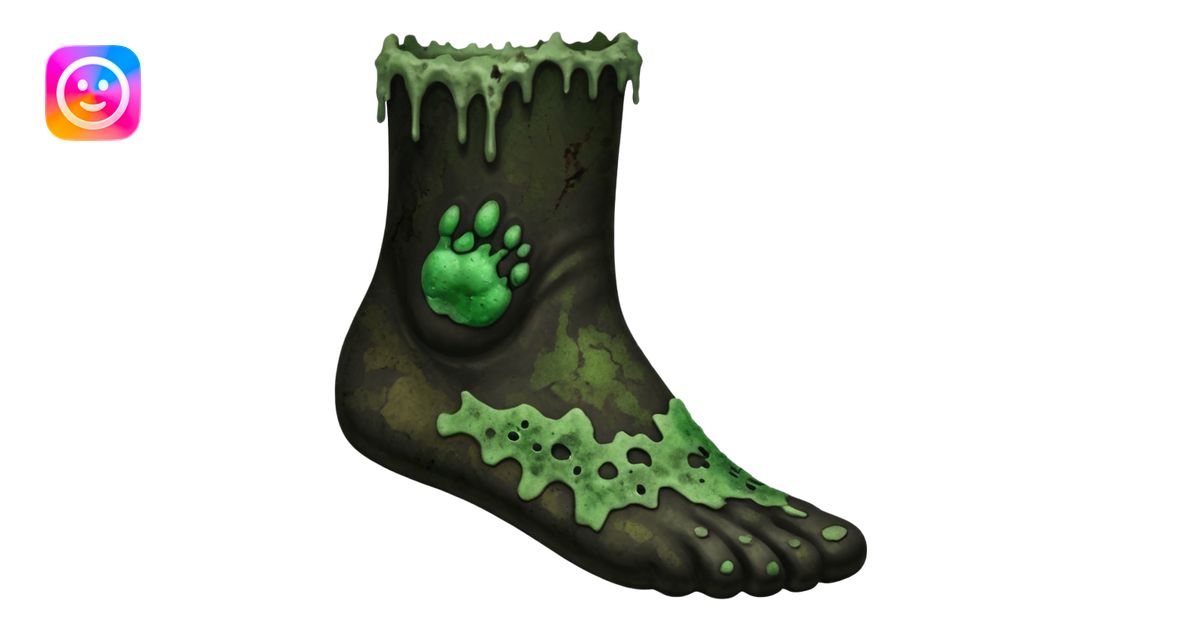 Moldy black guys foot emoji | AI Emoji Generator