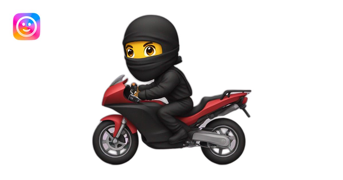Ninja riding a car emoji | AI Emoji Generator