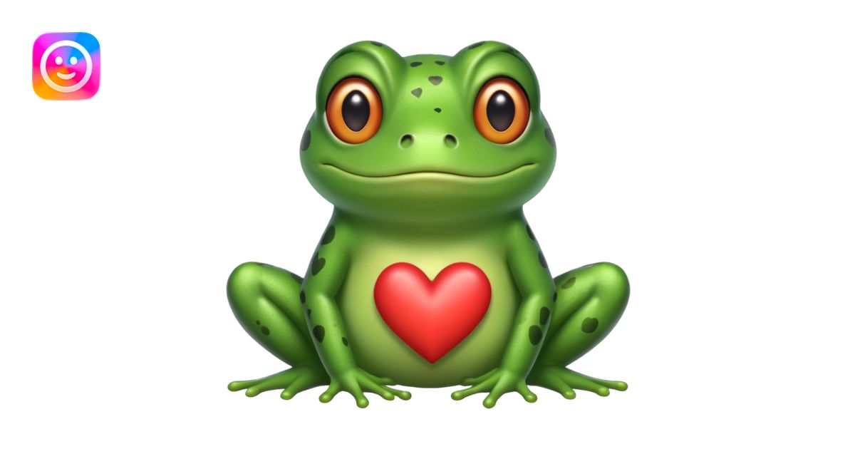 Sapo con ojos de corazón emoji | AI Emoji Generator