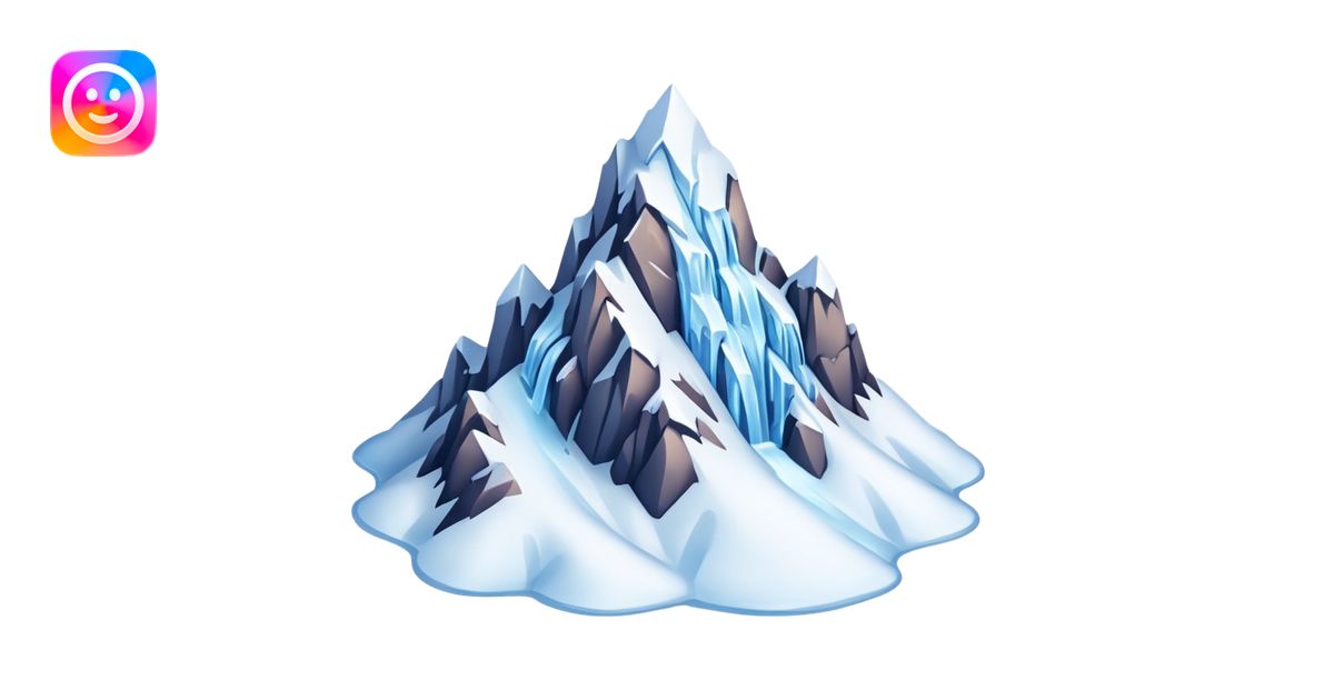 Ice Planet – frozen surface, icy mountains, blizzards emoji | AI Emoji ...