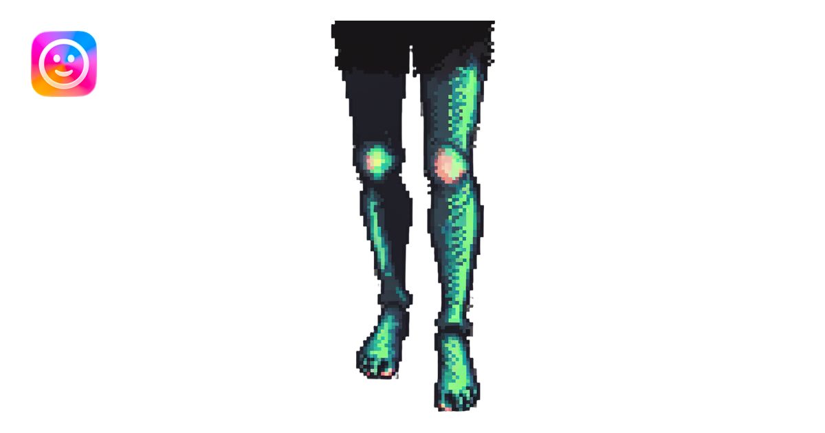 Pixel art leg and foot illustration | AI Emoji Generator