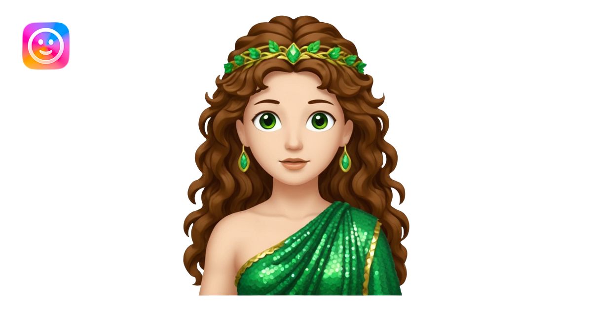 Terra, Goddess of Earth from Roman Deities with long brown wavy hair ...