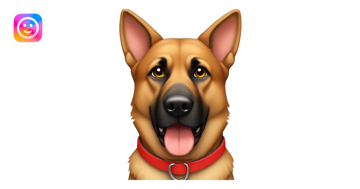 German Shepard like boxer with red gloves emoji | AI Emoji Generator