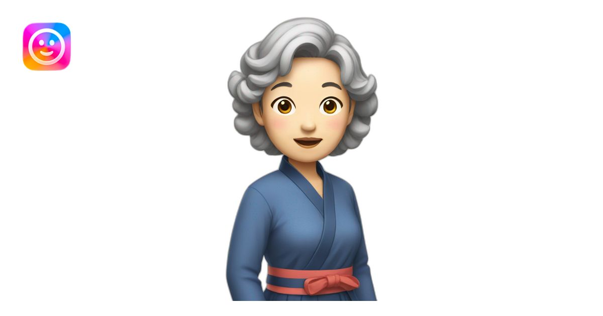Korean auntie emoji | AI Emoji Generator