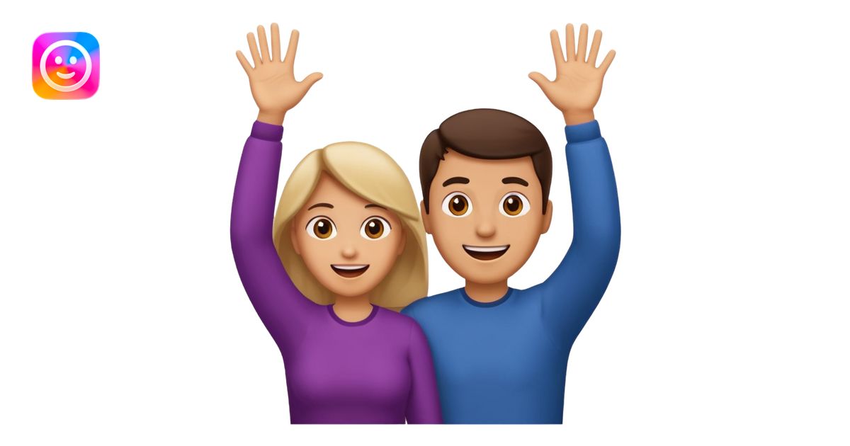 Mom and dad emoji throwing their hands up like they don't know emoji ...