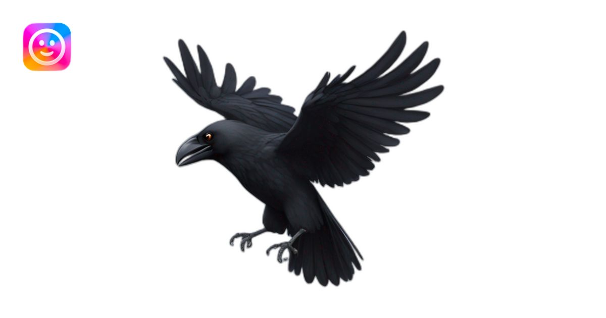 black raven wings emoji | AI Emoji Generator
