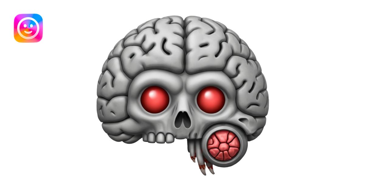 ZOMBIE BRAIN emoji | AI Emoji Generator