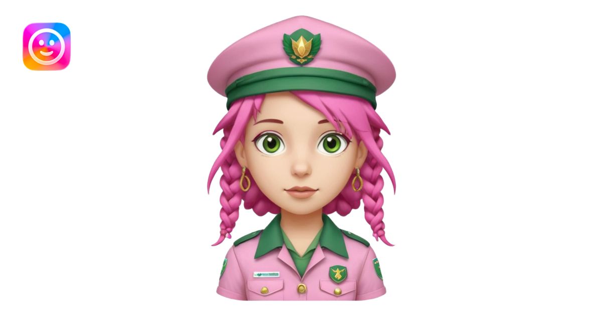 very pretty girl big green eyes, scout girl with pretty pink uniform ...
