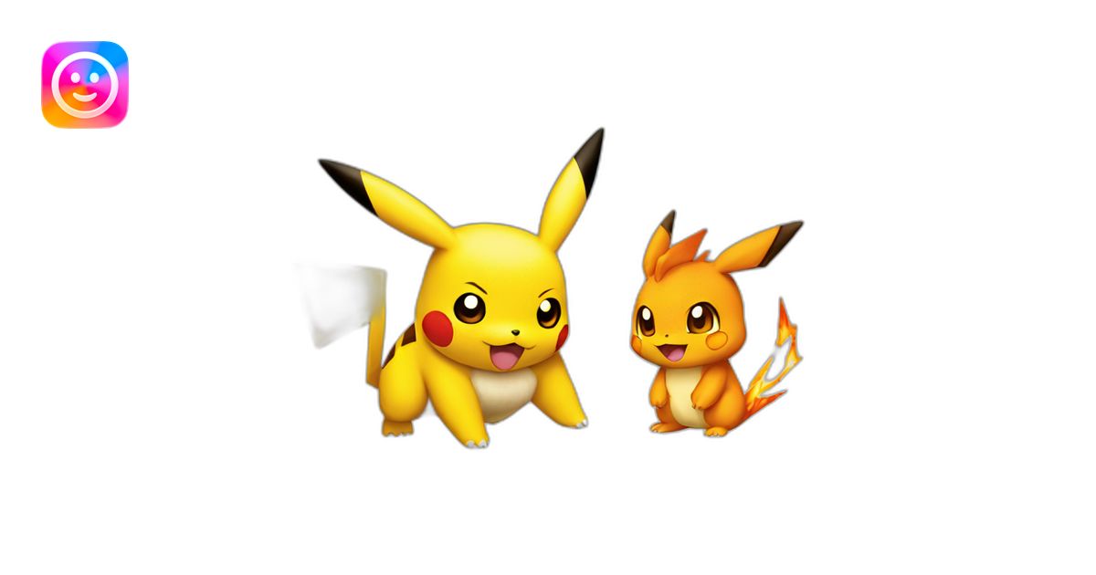 Pikachu and Charizard emoji | AI Emoji Generator