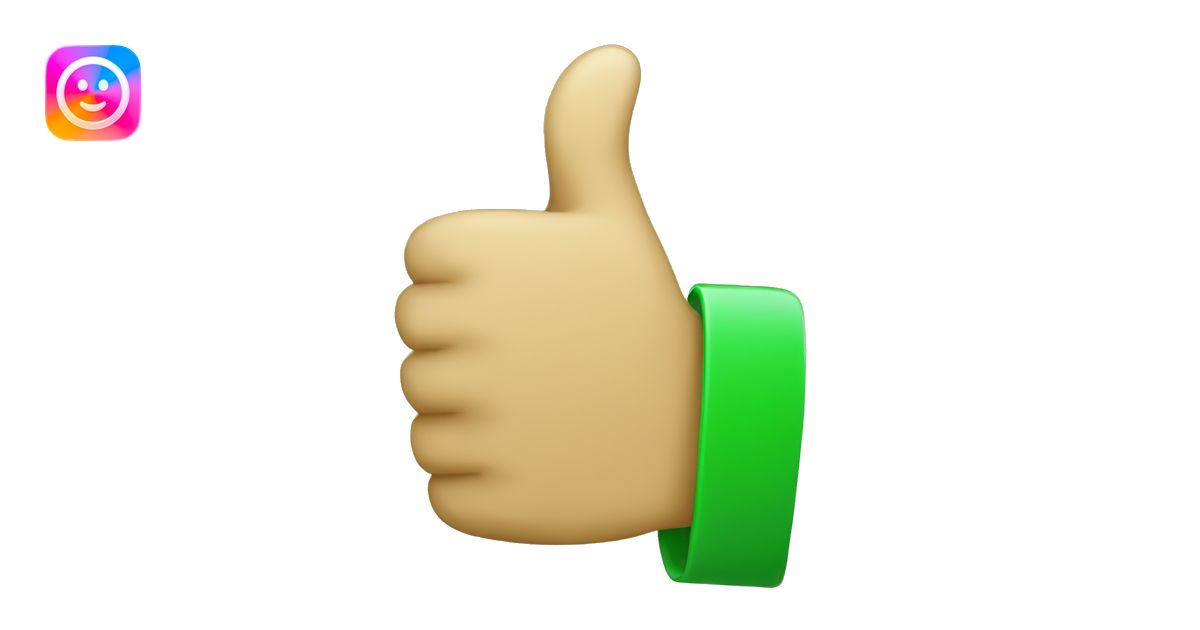 green color thumbs up emoji | AI Emoji Generator
