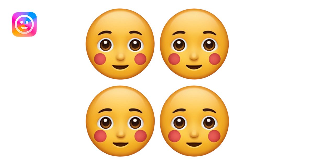 no cheek circles and same size emoji | AI Emoji Generator