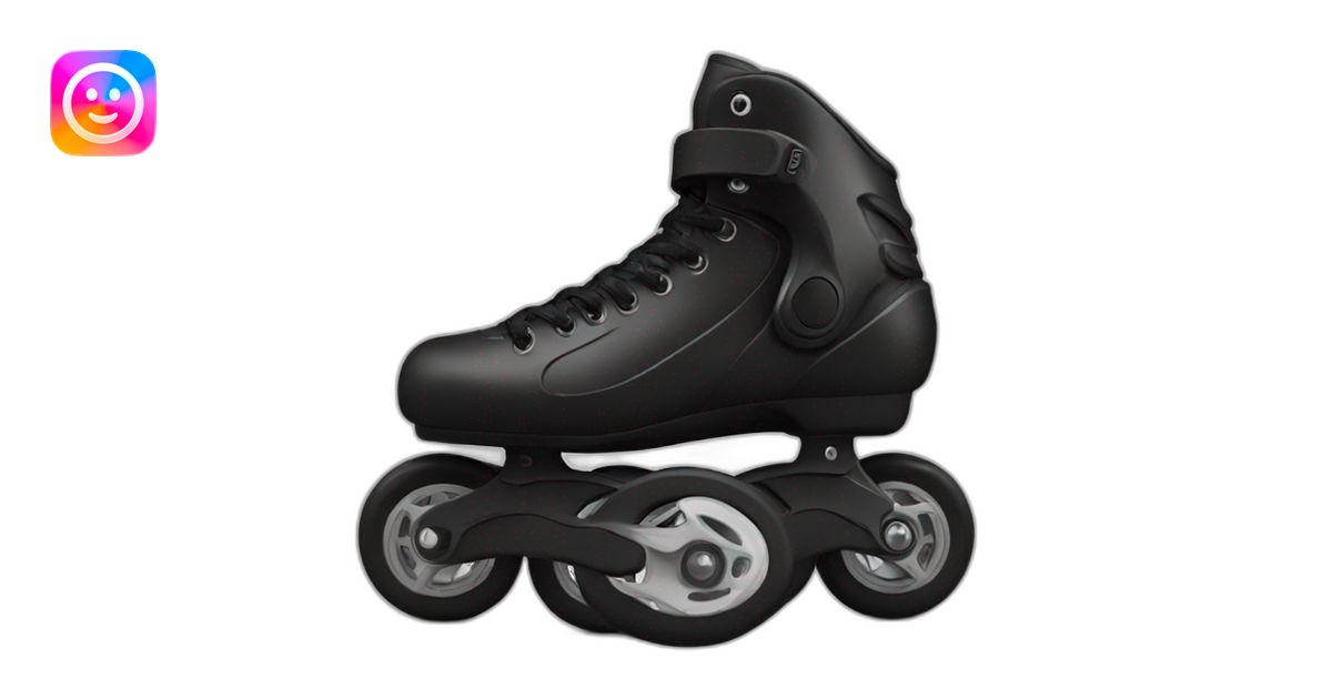 black inline skates emoji | AI Emoji Generator