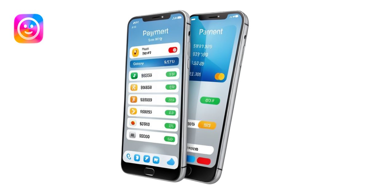 Mobile payment – smartphone with payment app emoji | AI Emoji Generator