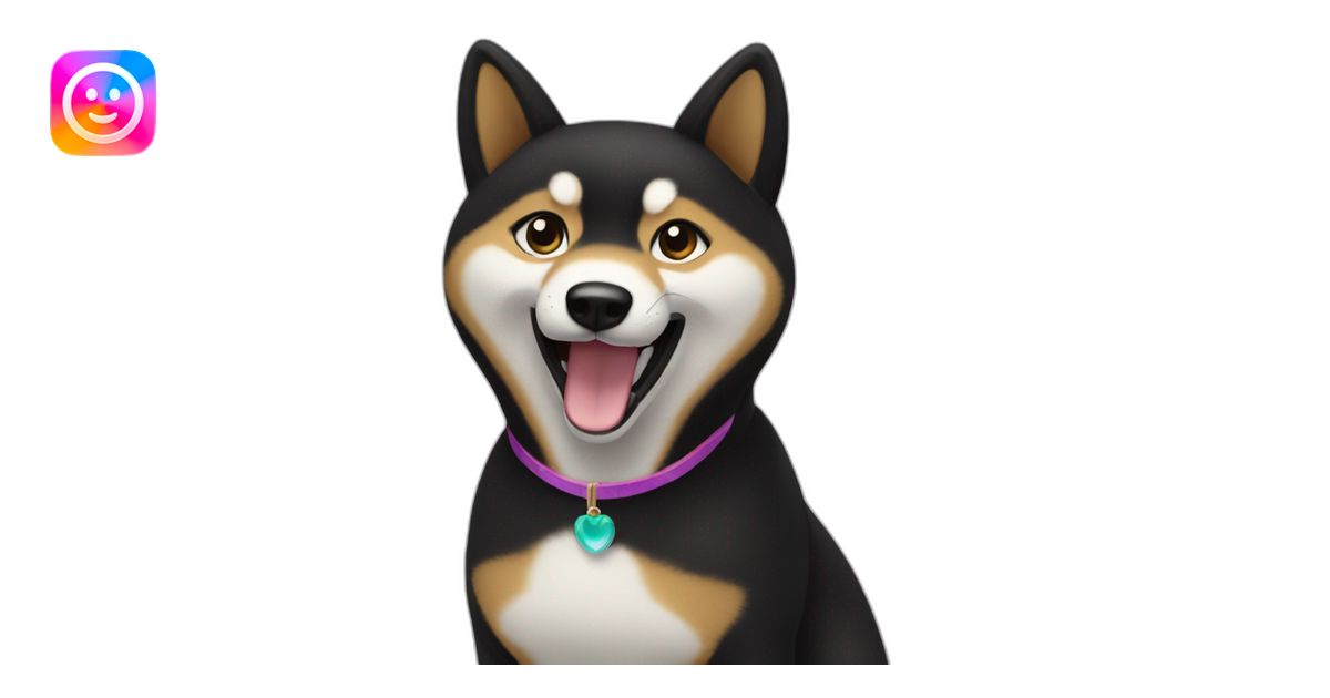 dancing-black-shibainu-face emoji | AI Emoji Generator